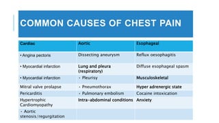 Differential diagnosis of chest pain | PPTX