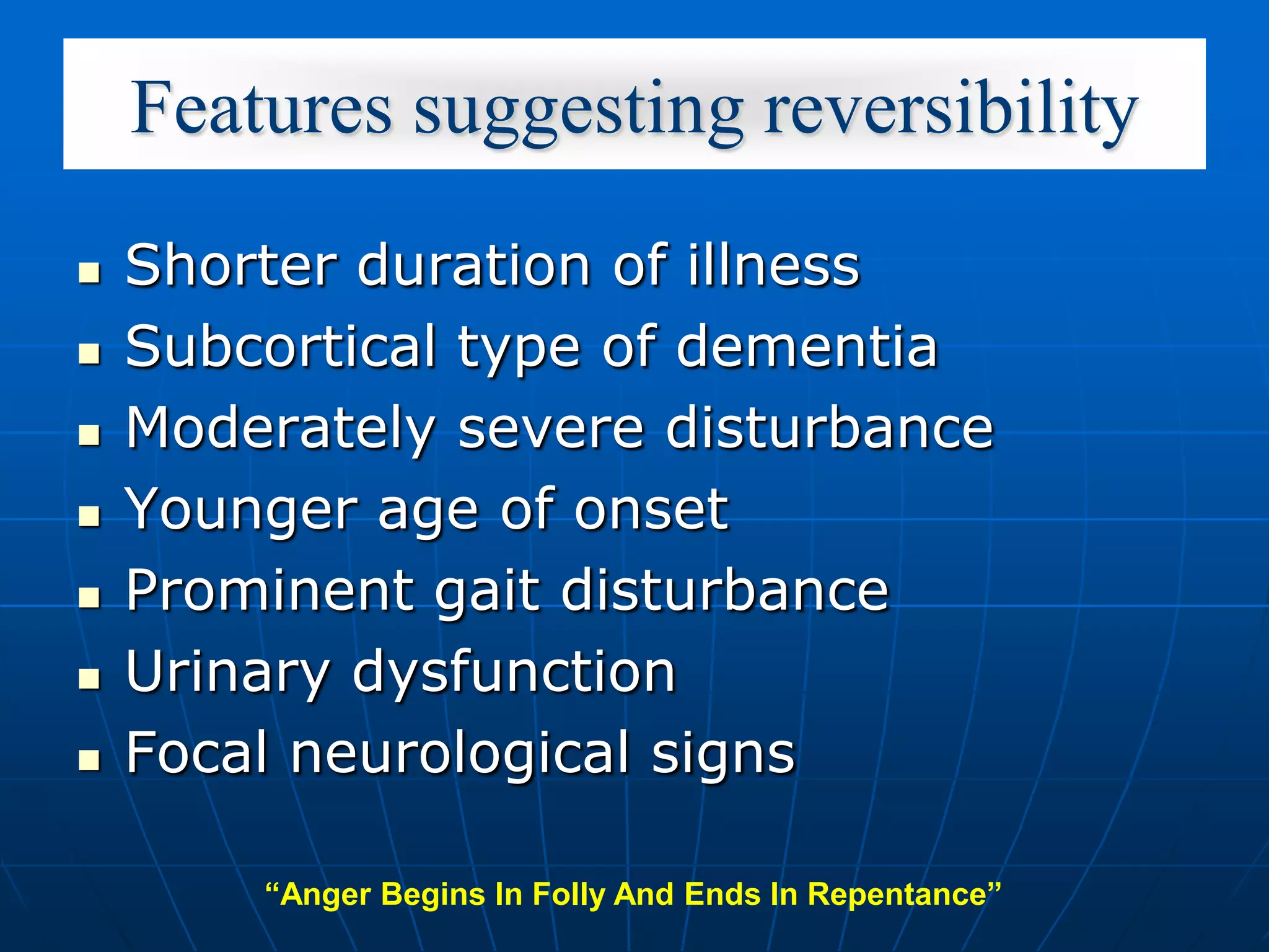 Differential diagnosis of dementia | PPT