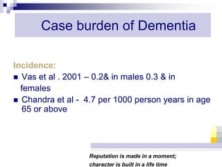 Differential diagnosis of dementia | PPT