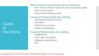 Differential Diagnosis of Disc Edema | PPTX