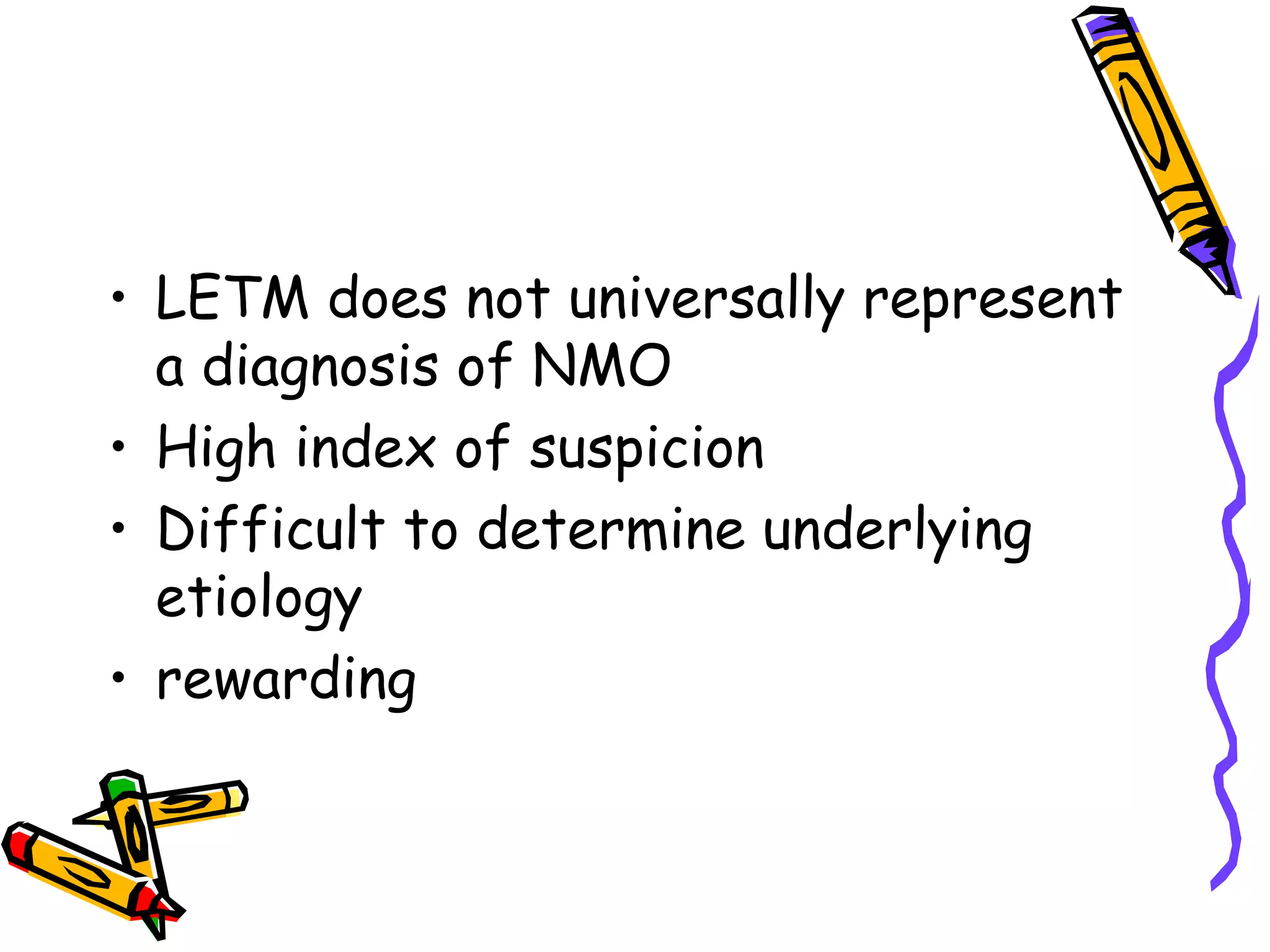 Differential diagnosis of LETM in adults | PPT