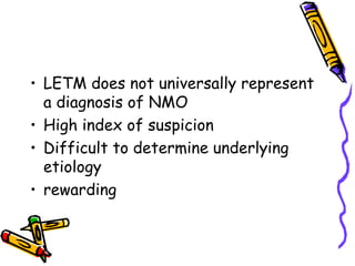 Differential diagnosis of LETM in adults | PPT