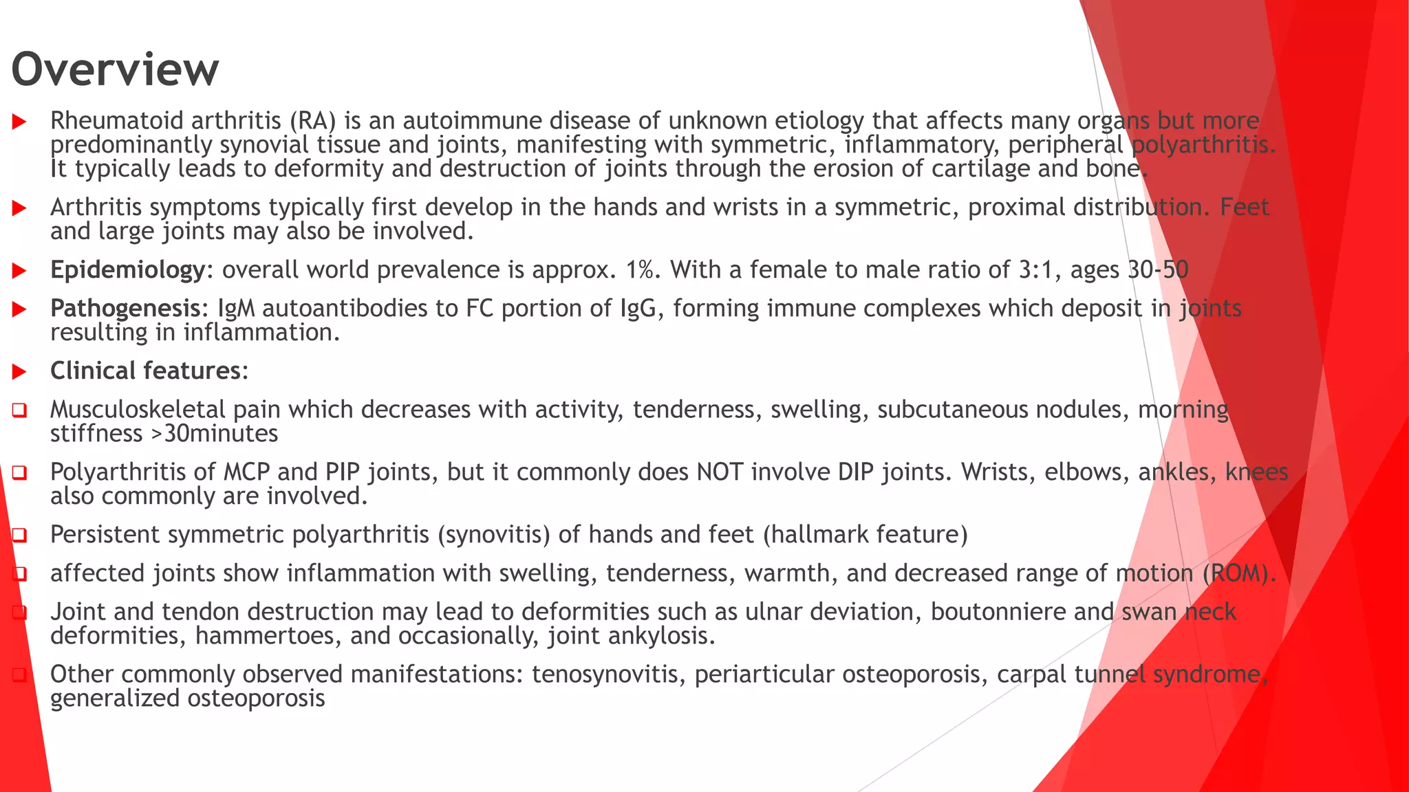 Differential Diagnosis Of Musculoskeletal Involvement In Rheumatoid Arthritis Sle And Systemic