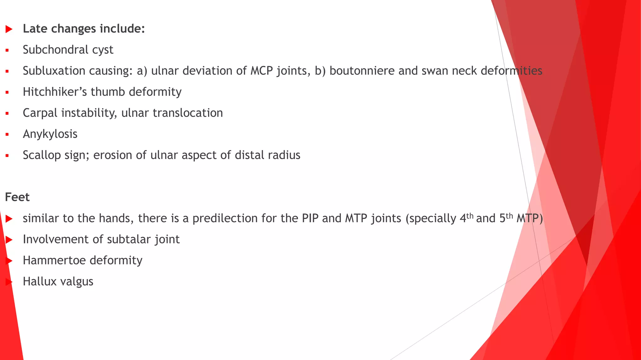 Differential diagnosis of musculoskeletal involvement in rheumatoid ...
