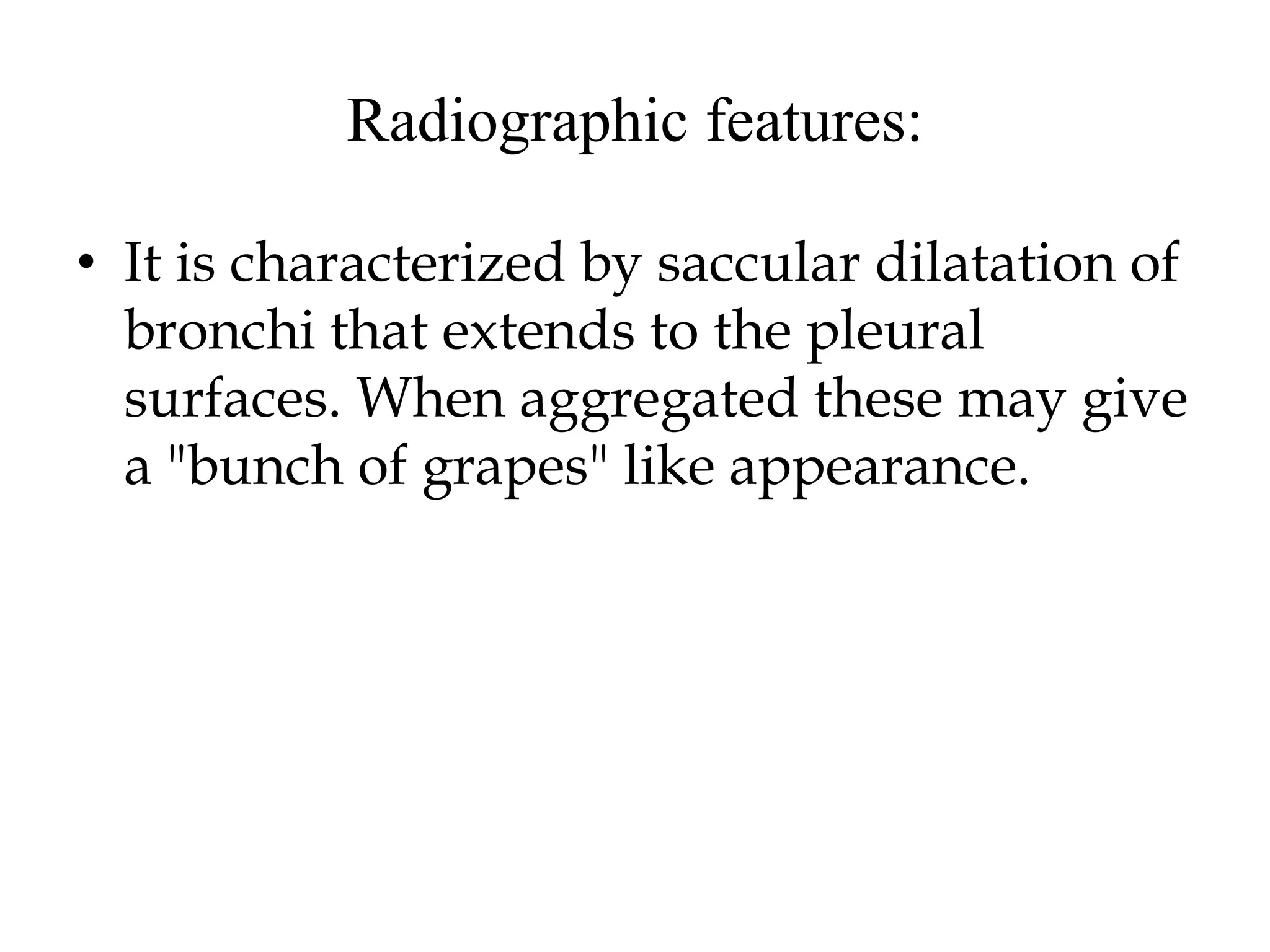 Differential diagnosis of pulmonary cyst: 1. Bullous Emphysema. 2 ...