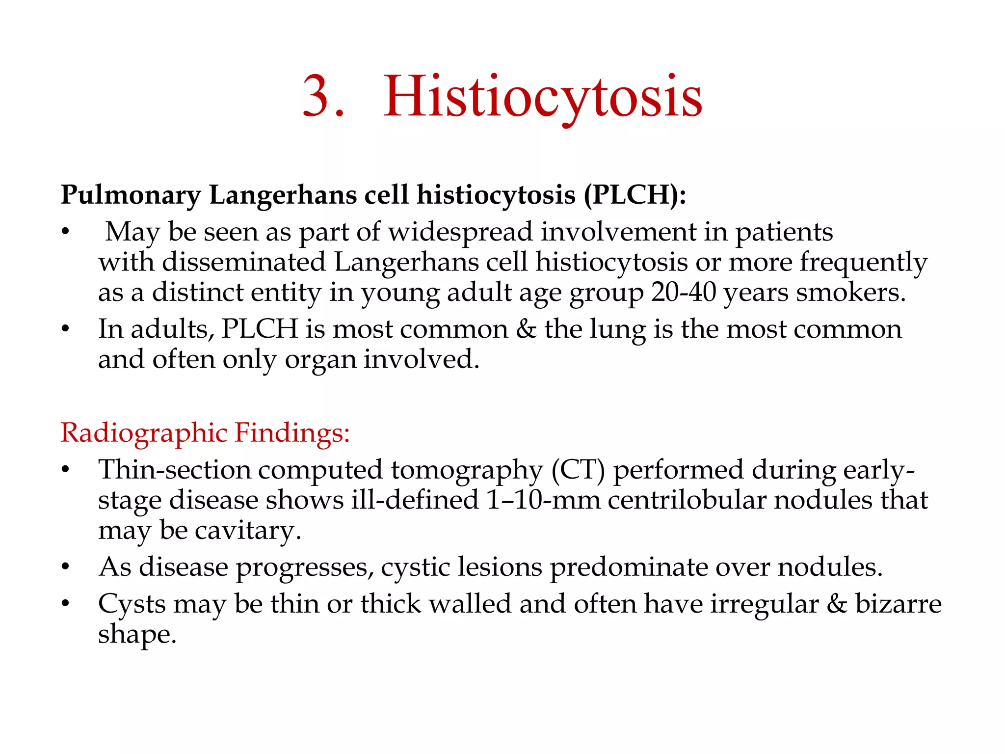 Differential diagnosis of pulmonary cyst: 1. Bullous Emphysema. 2 ...