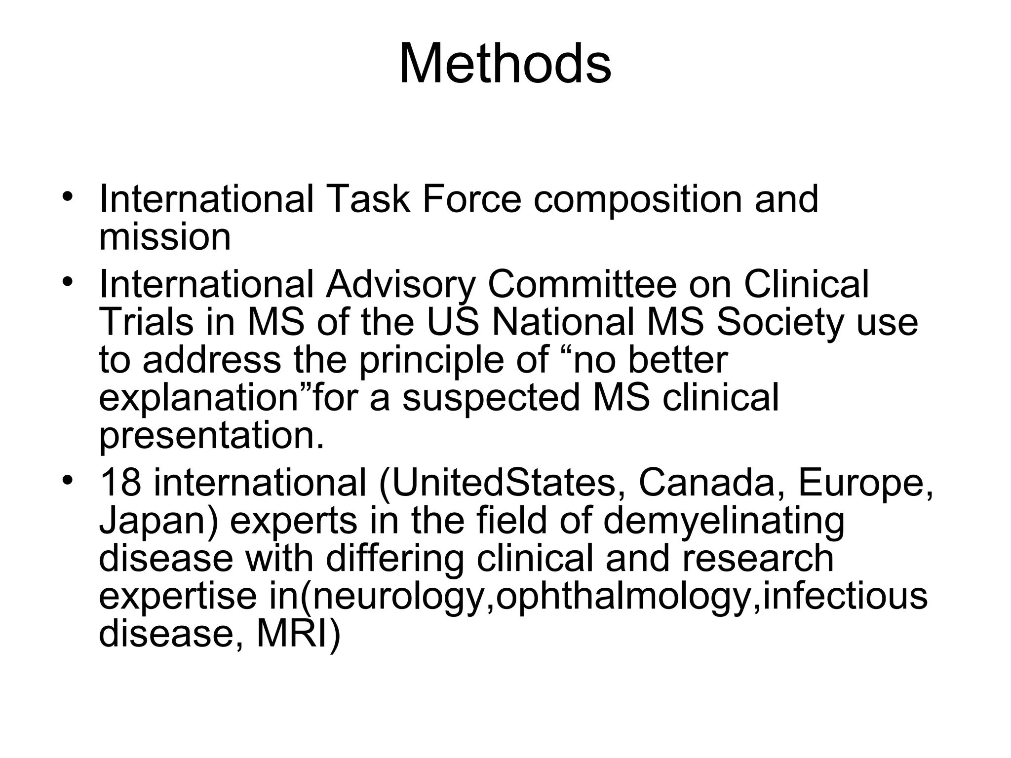 Differential diagnosis of suspected multiple sclerosis | PPT