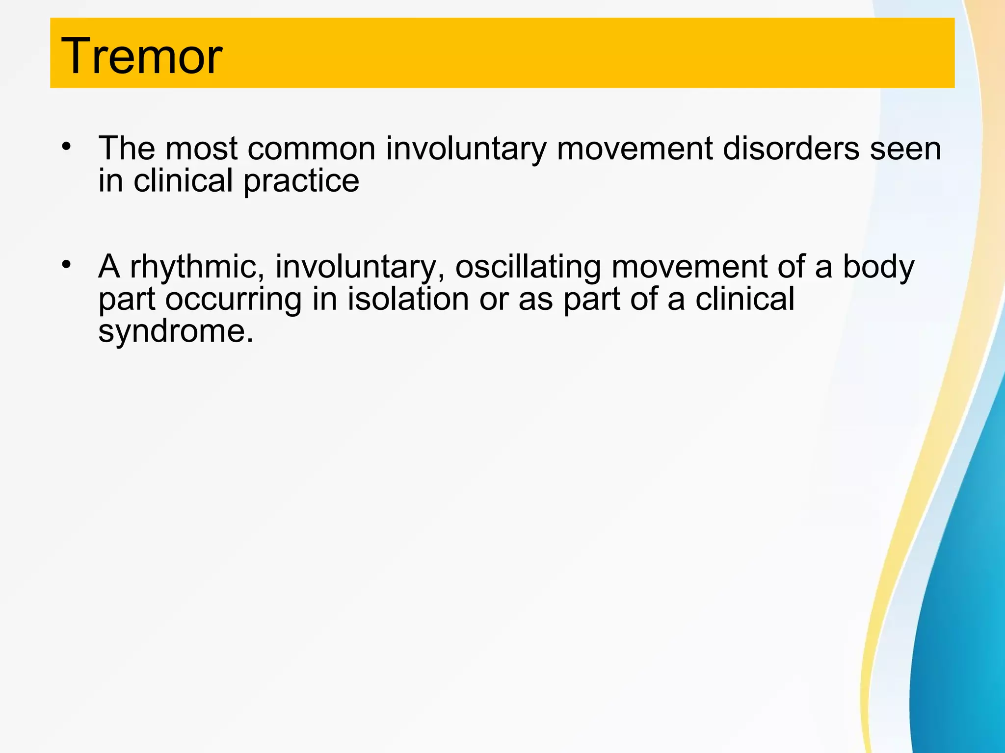 Differential diagnosis of tremors | PPT