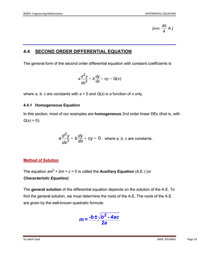 Differential equation | PDF
