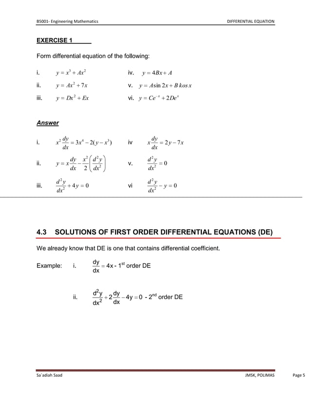 Differential equation | PDF