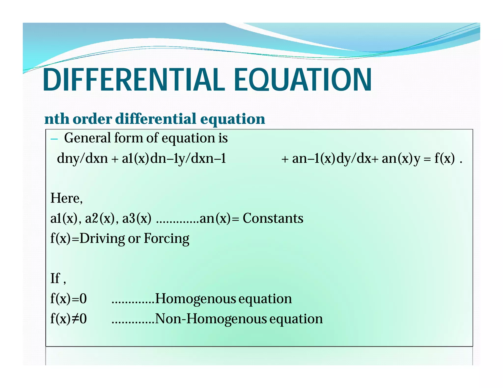 Higher Differential Equation | PDF