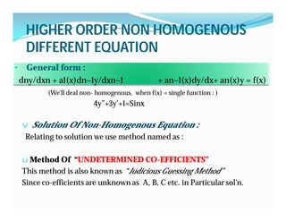 Higher Differential Equation | PDF