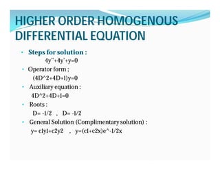 Higher Differential Equation | PDF