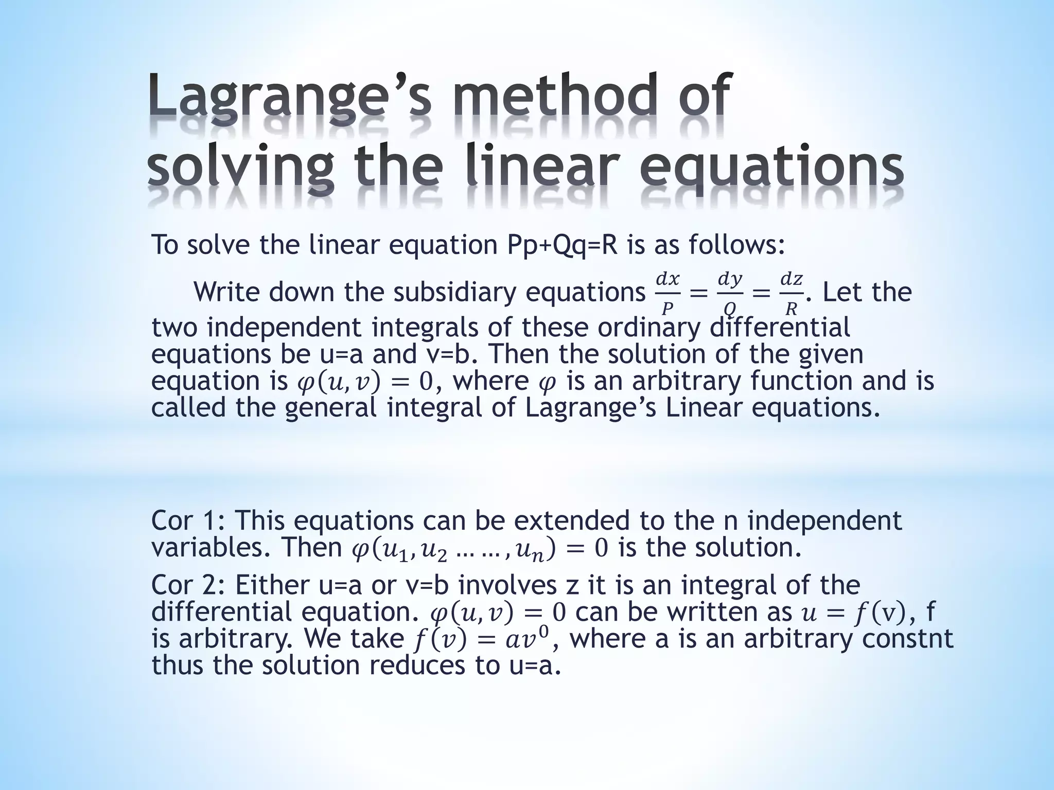 Differential equation and Laplace Transform | PPT