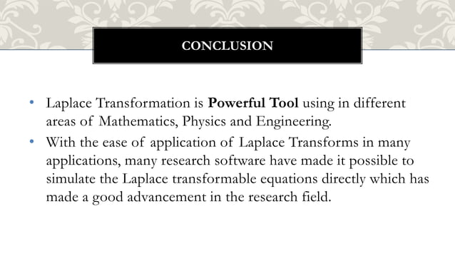 LAPLACE TRANSFORM (Differential Equation) | PPT