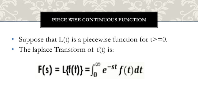 LAPLACE TRANSFORM (Differential Equation) | PPT