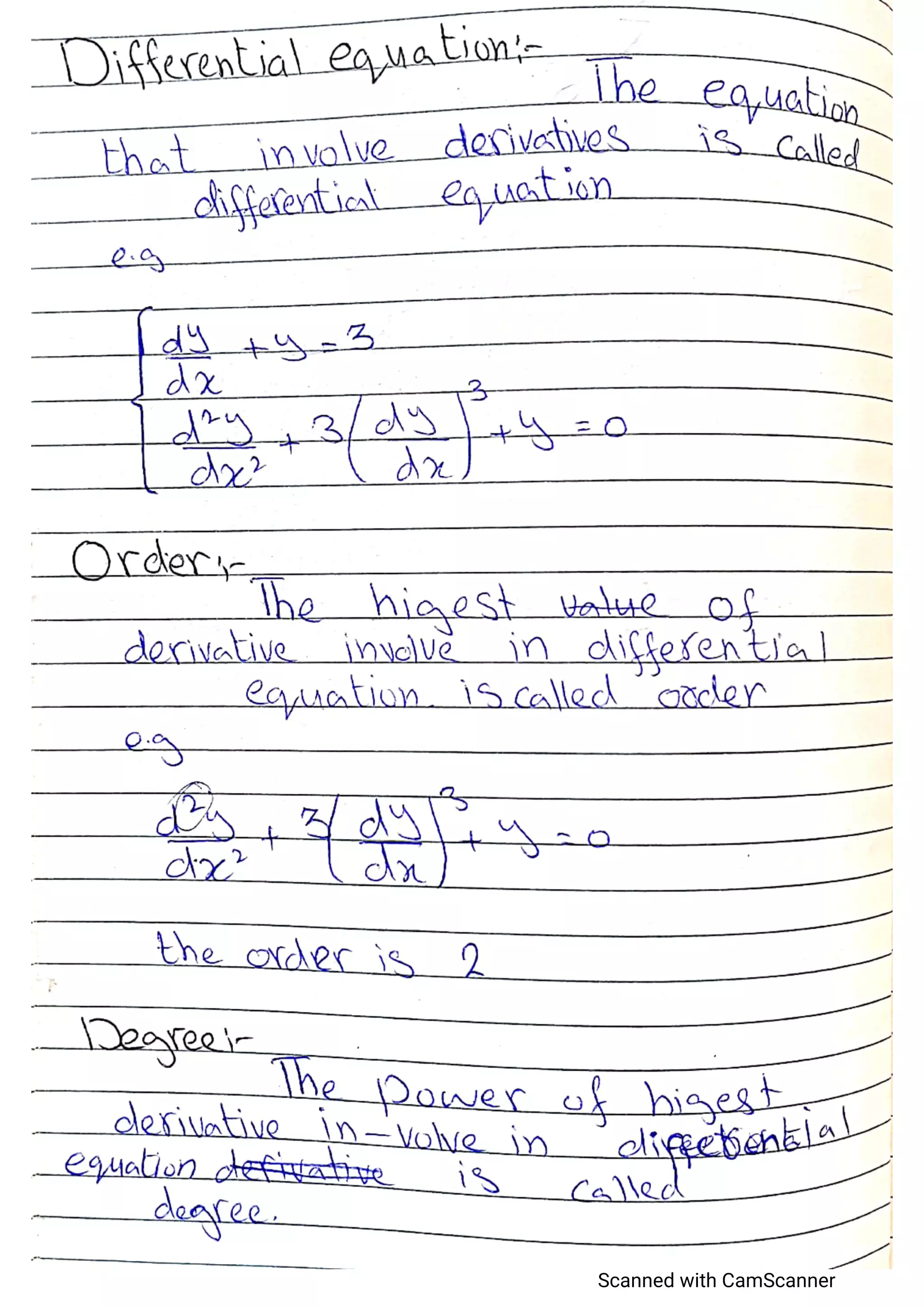Differential equation handwritten notes in pdf | PDF