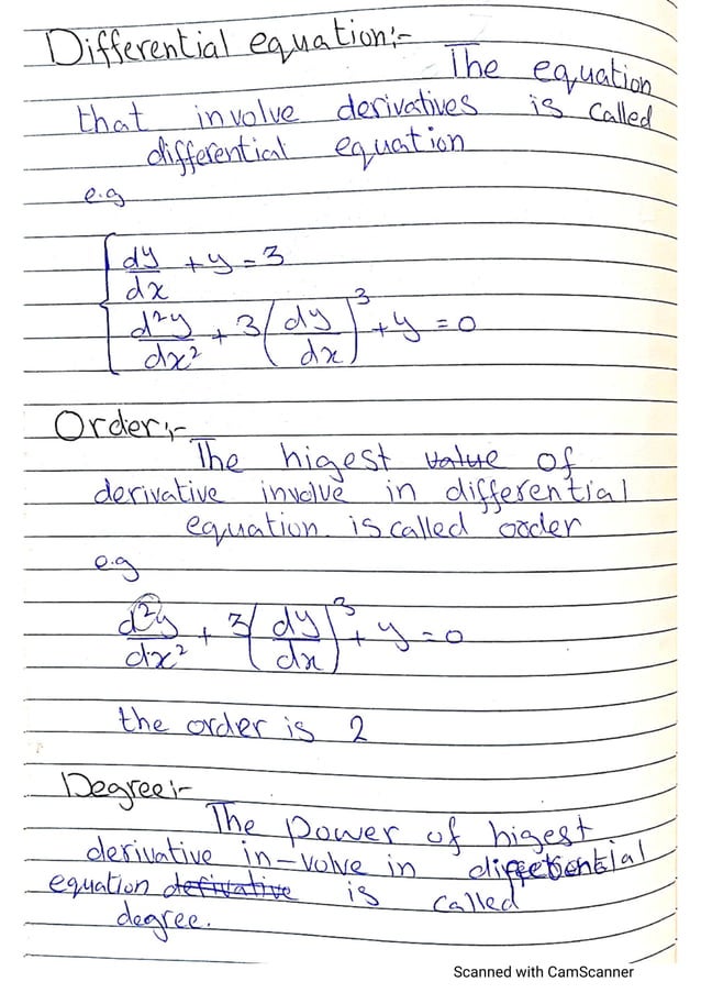 Differential equation handwritten notes in pdf | PDF