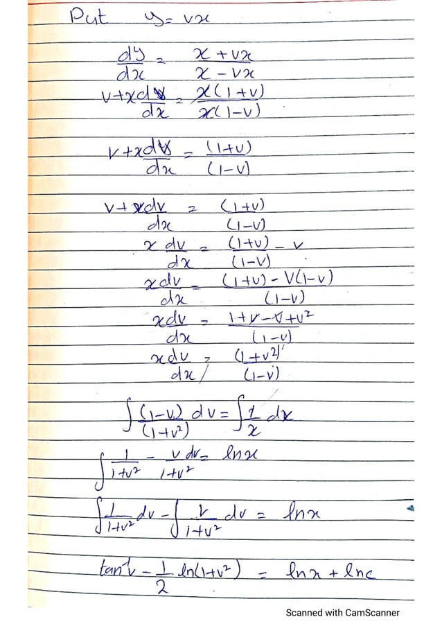 Differential equation handwritten notes in pdf
