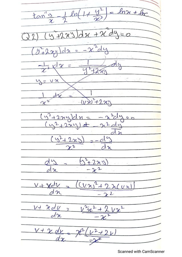 Differential equation handwritten notes in pdf