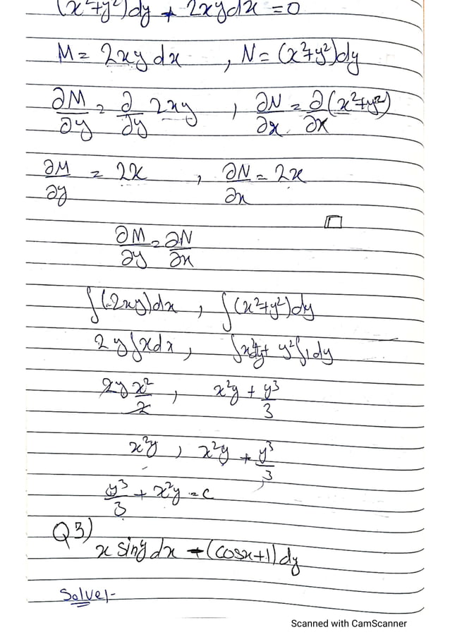 Differential equation handwritten notes in pdf