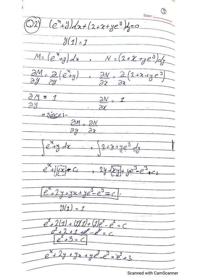 Differential equation handwritten notes in pdf