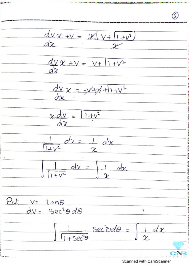 Differential equation handwritten notes in pdf