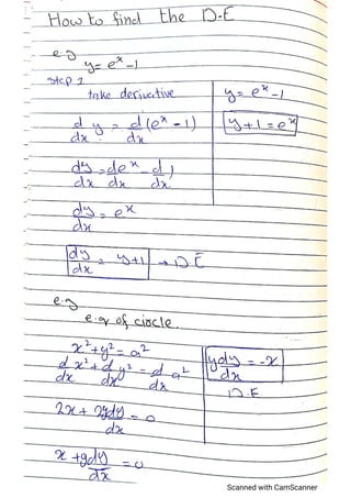Differential equation handwritten notes in pdf | PDF