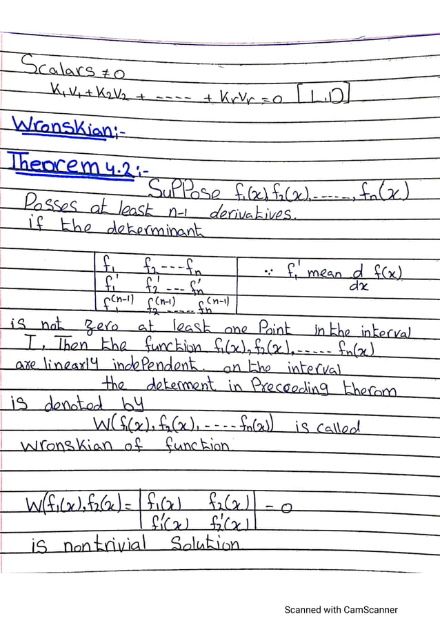 Differential equation handwritten notes in pdf