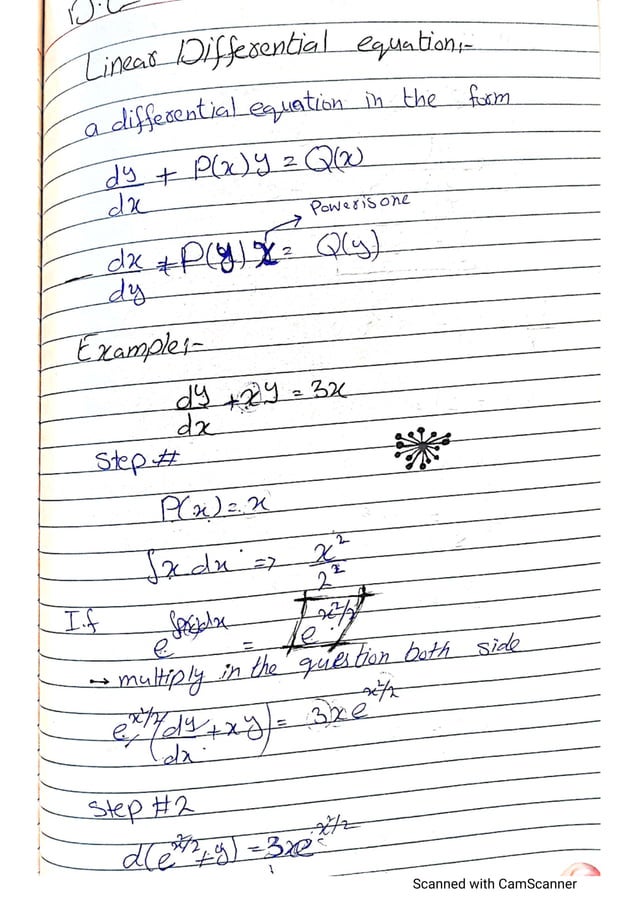 Differential Equation Handwritten Notes In Pdf