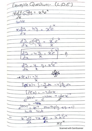 Differential equation handwritten notes in pdf | PDF