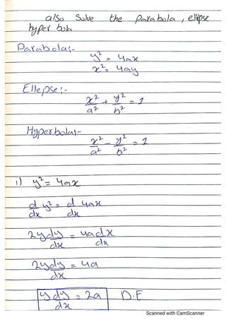 Differential equation handwritten notes in pdf | PDF