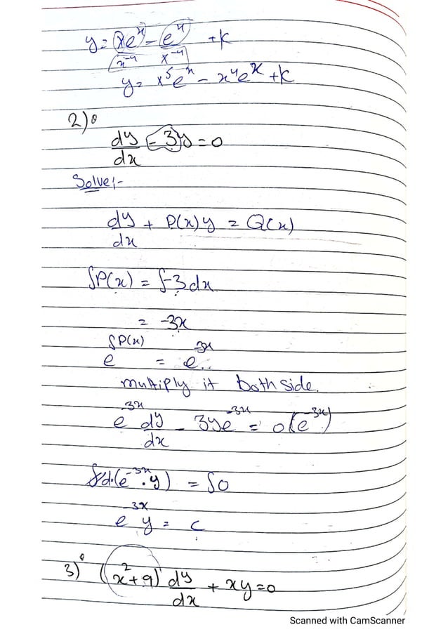 Differential equation handwritten notes in pdf