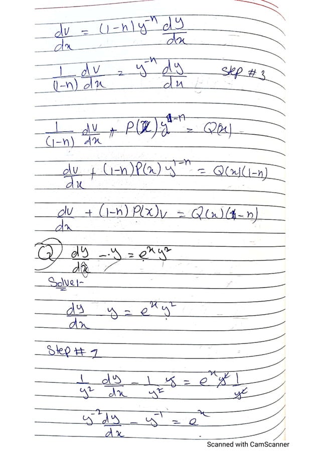 Differential equation handwritten notes in pdf