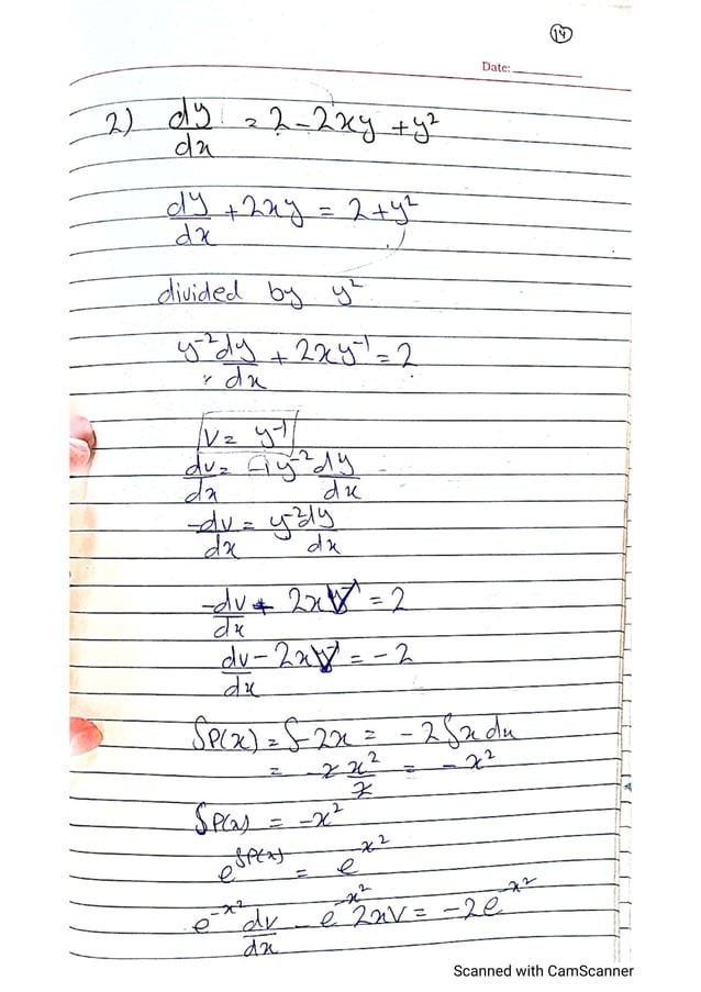 Differential equation handwritten notes in pdf