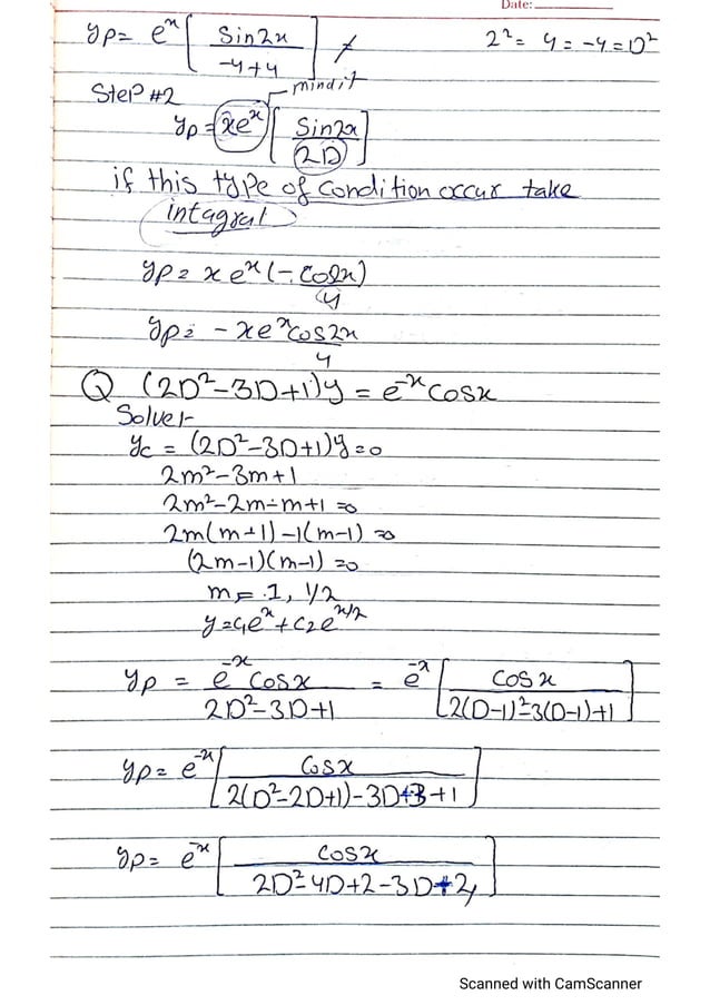 Differential equation handwritten notes in pdf