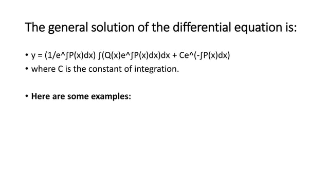 Differential Equation.pptx free download | PPT