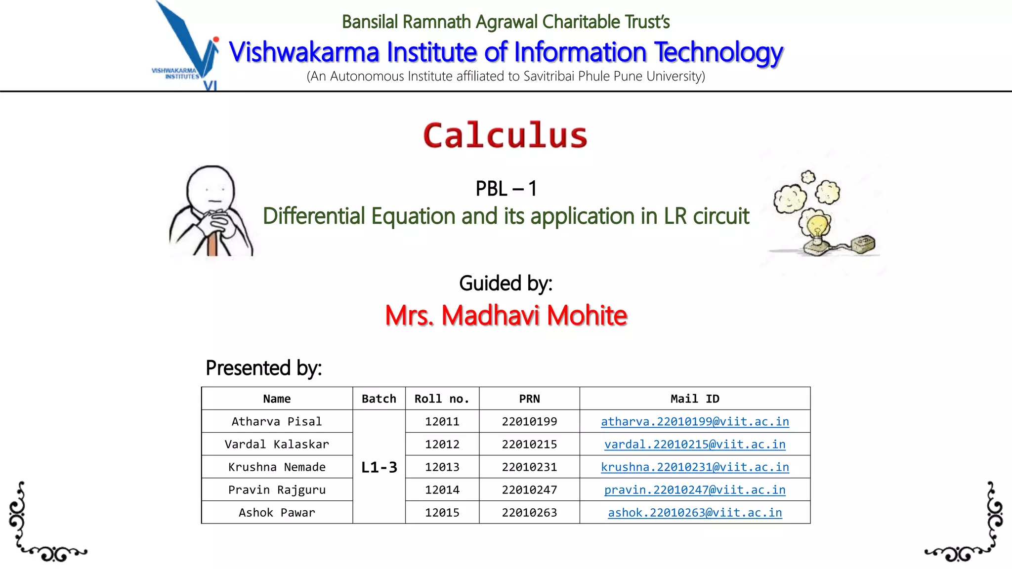 Differential Equation and its Application in LR circuit | PPTX