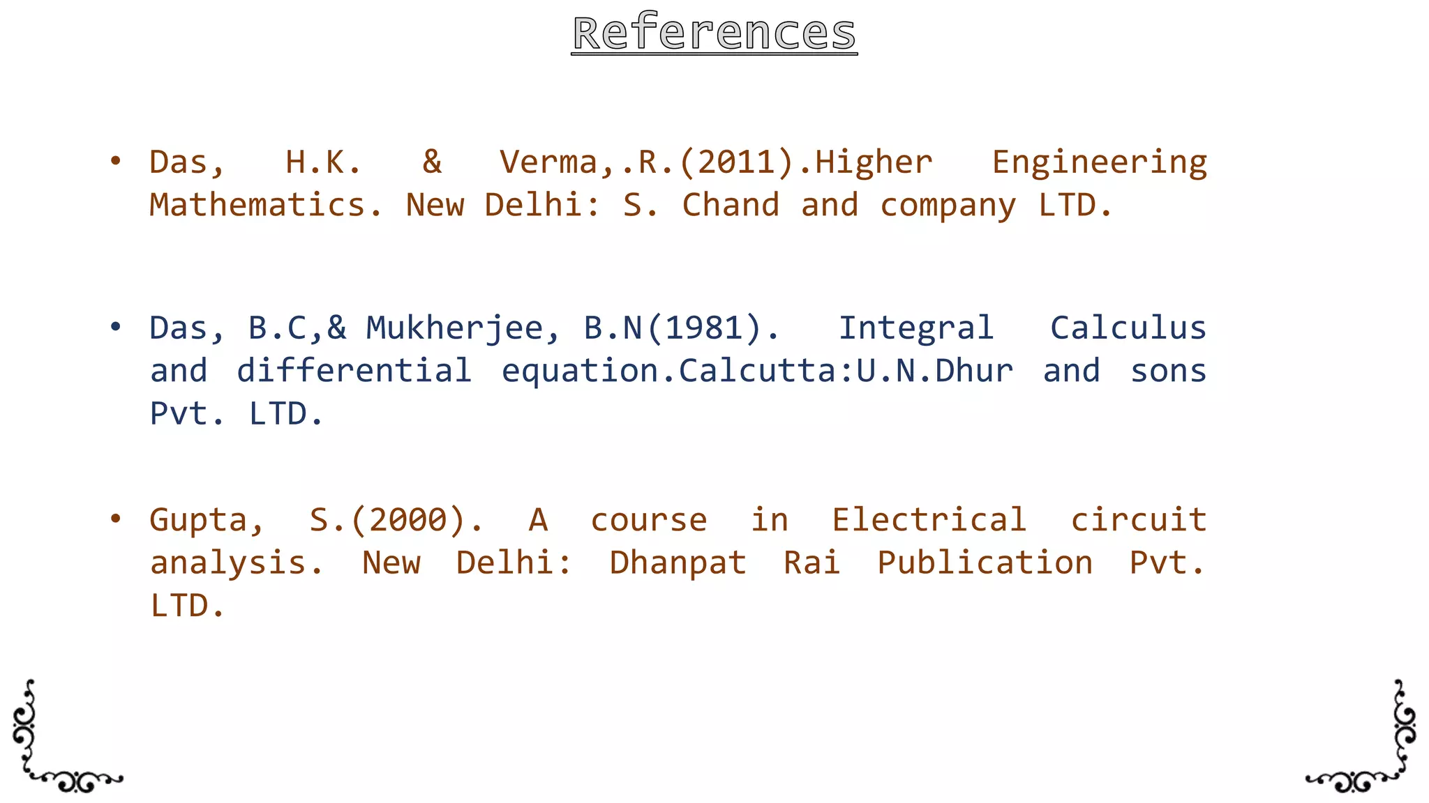Differential Equation and its Application in LR circuit | PPTX