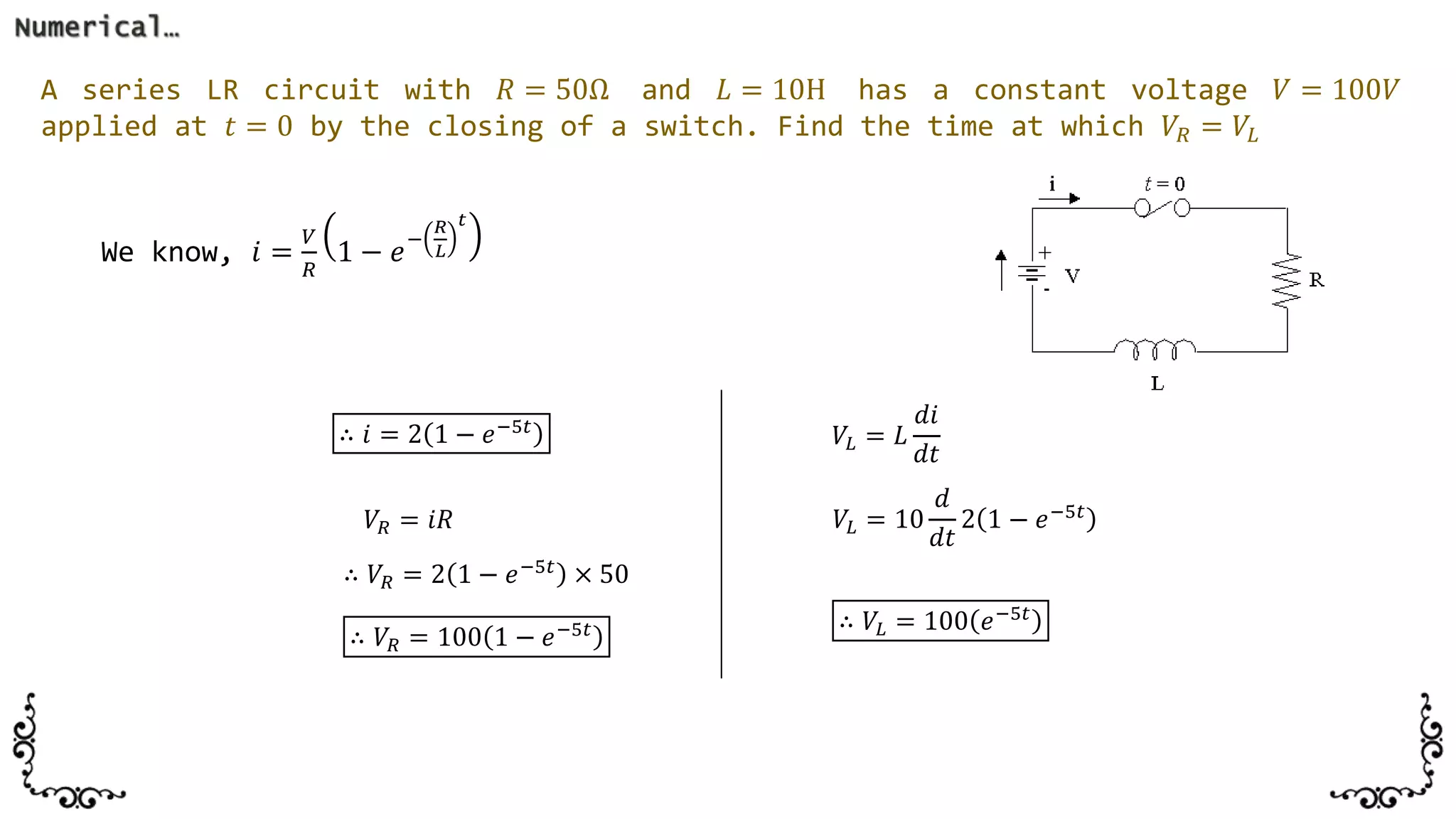 Differential Equation and its Application in LR circuit | PPTX