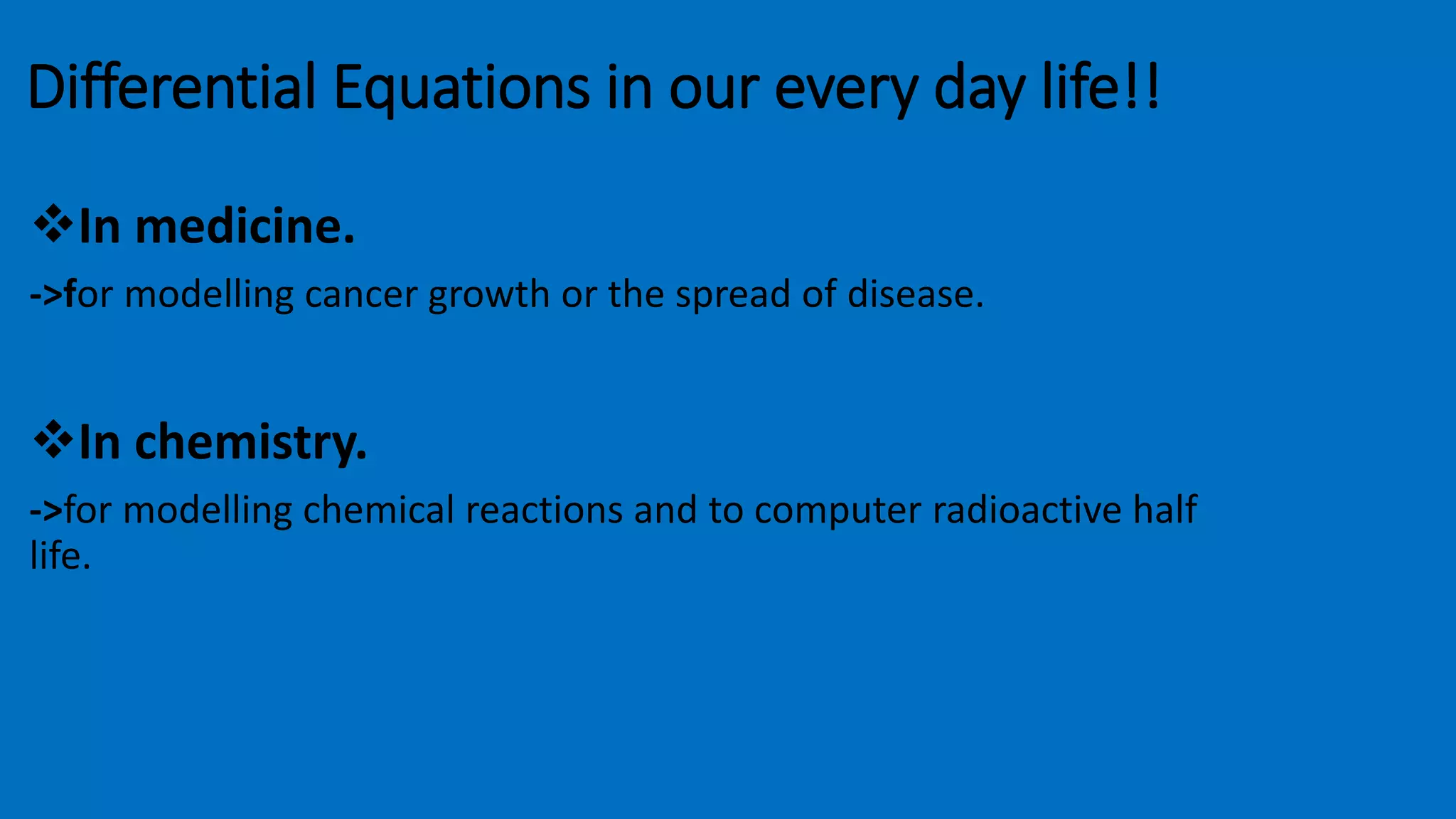 Differential equation in CSE & real life | PPTX