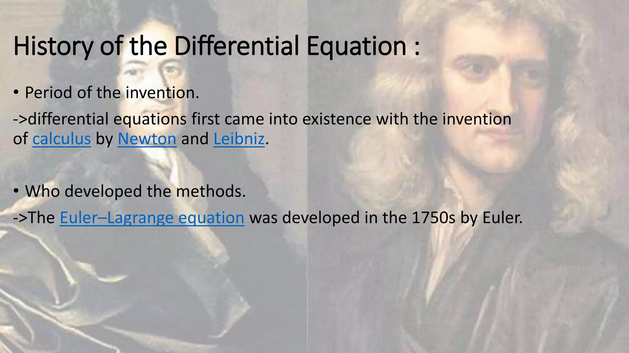 Differential equation in CSE & real life | PPTX