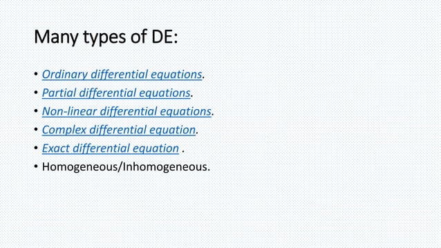 Differential equation in CSE & real life | PPTX