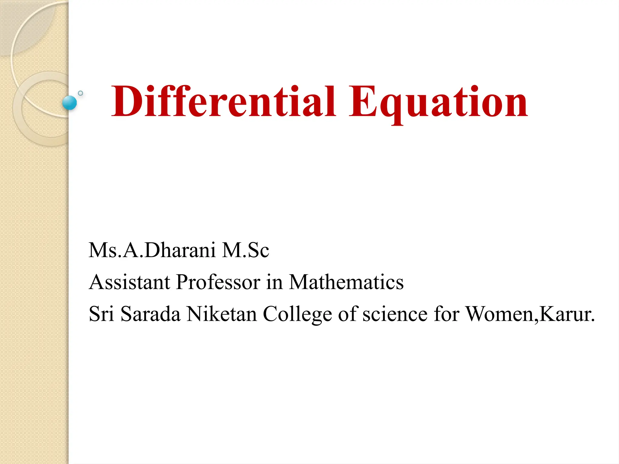 Differential Equation Basic DefinitionsPPT .pptx