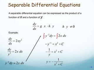 Differential equations | PPTX
