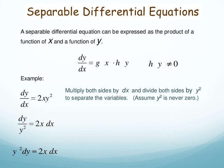 Differential equations