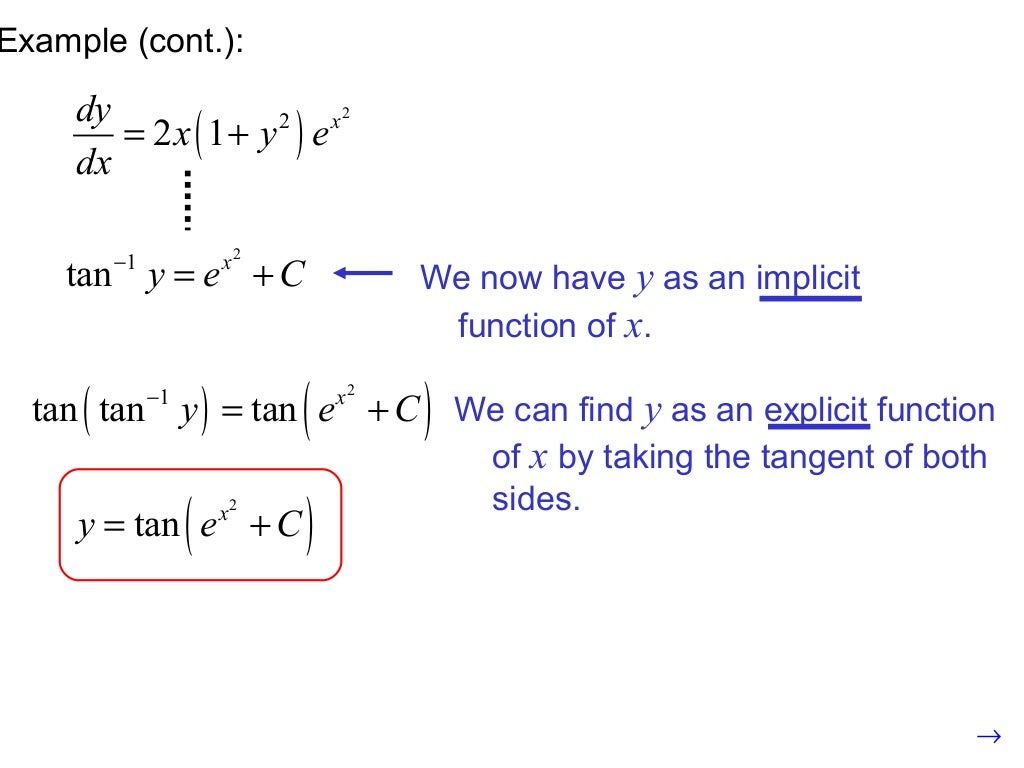 Differential equations