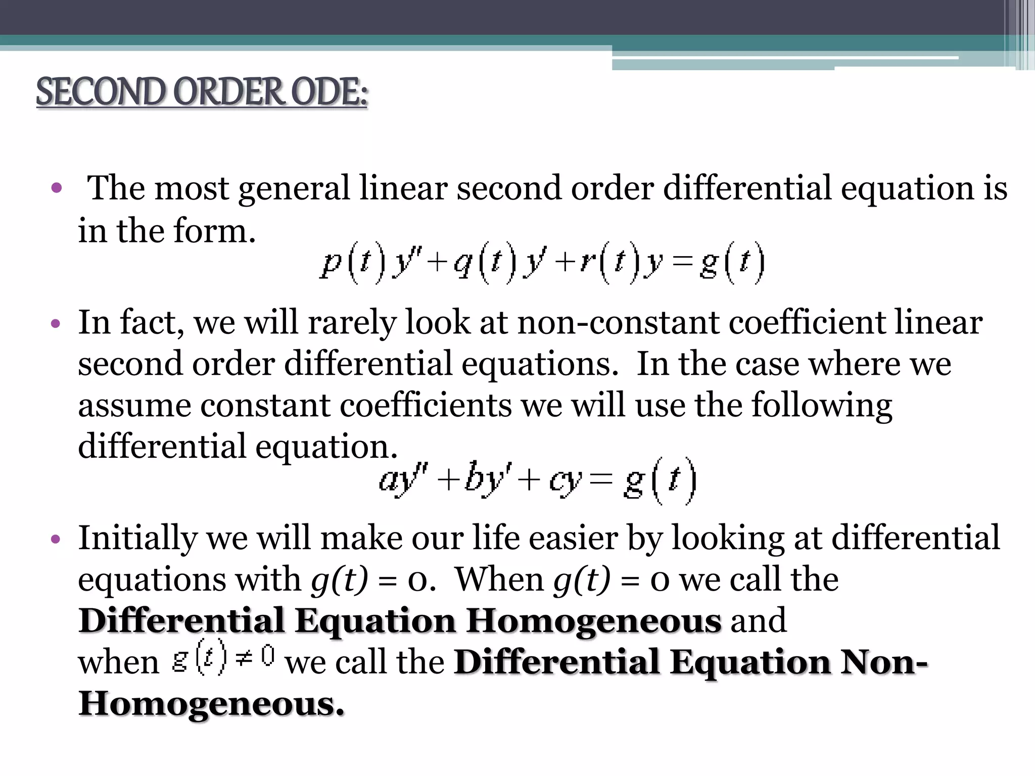 Differential equations | PPTX