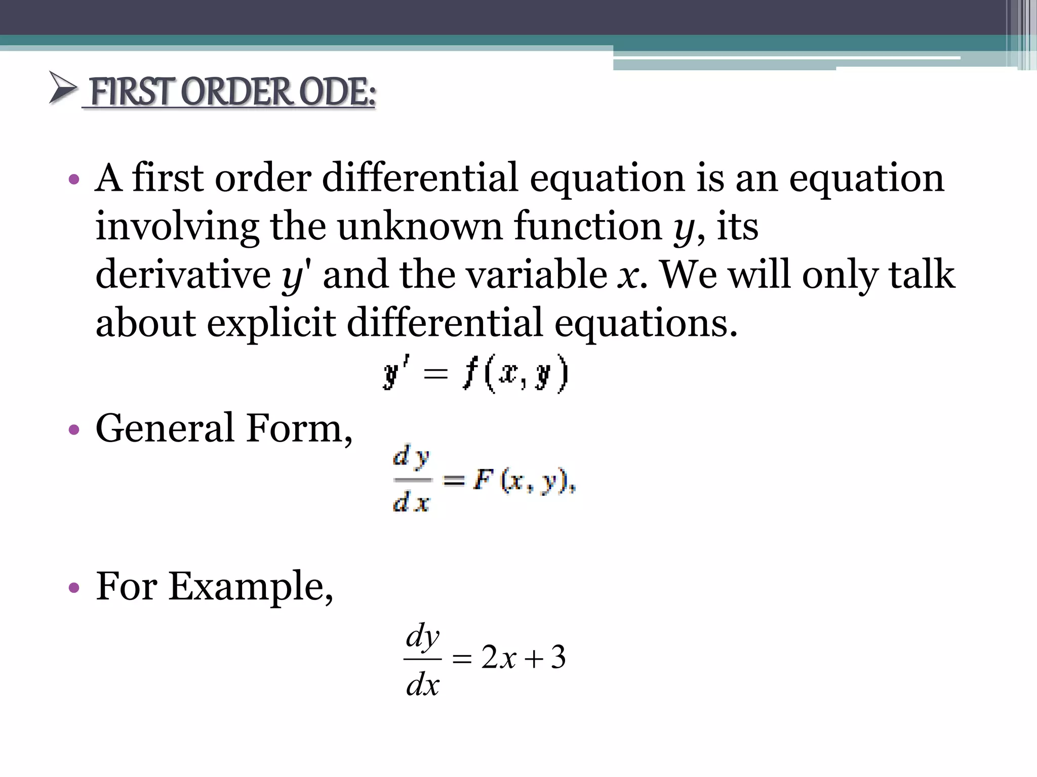 Differential equations | PPTX
