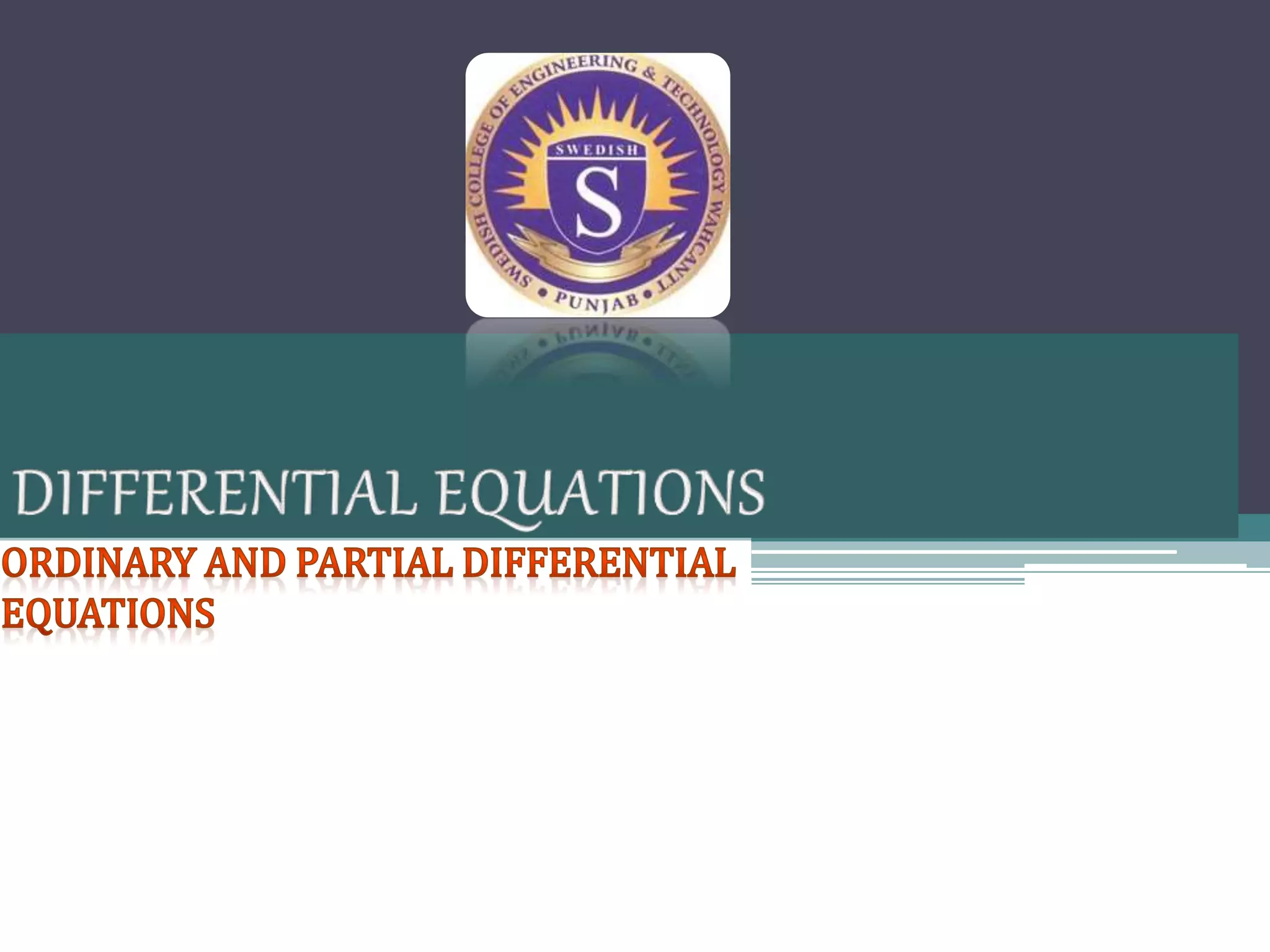 Differential Equations Ppt